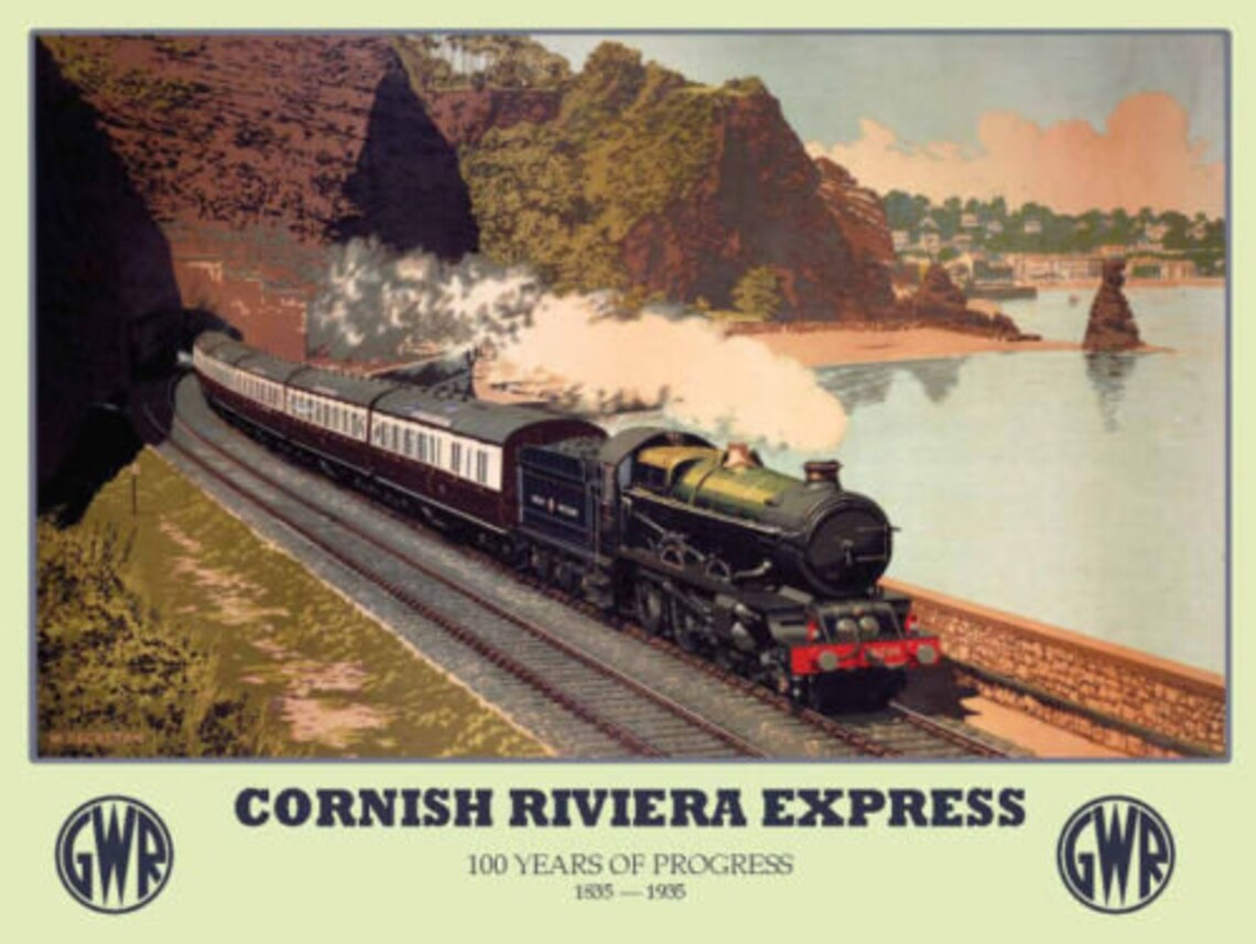 Cornish Riviera Express GWR Railway Steam Train Small | Etsy
