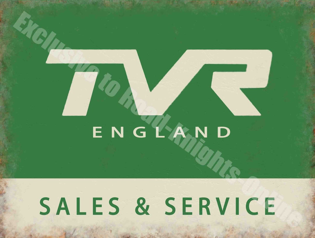 TVR England Sales & Service, Vintage Garage Sports Car, Metal/steel ...