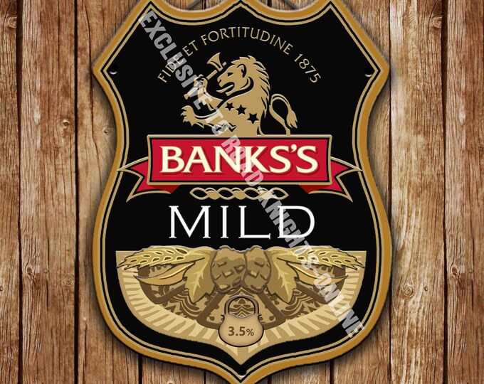 Banks's Mild Beer Advertising Bar Old Pub Metal Pump Badge - Etsy