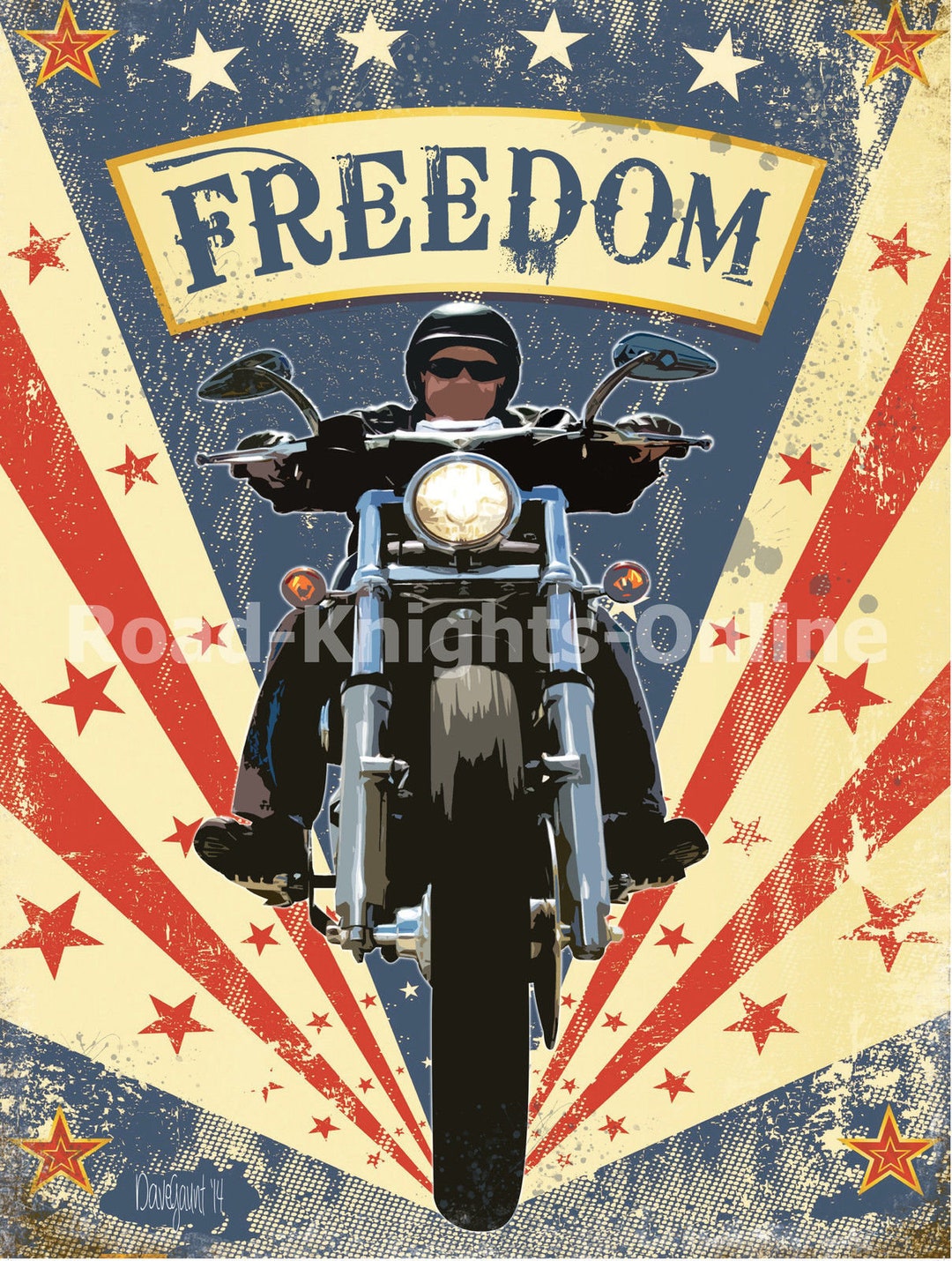 Vintage Garage Freedom Cruiser Motorbike Motorcycle Metal/steel Wall ...