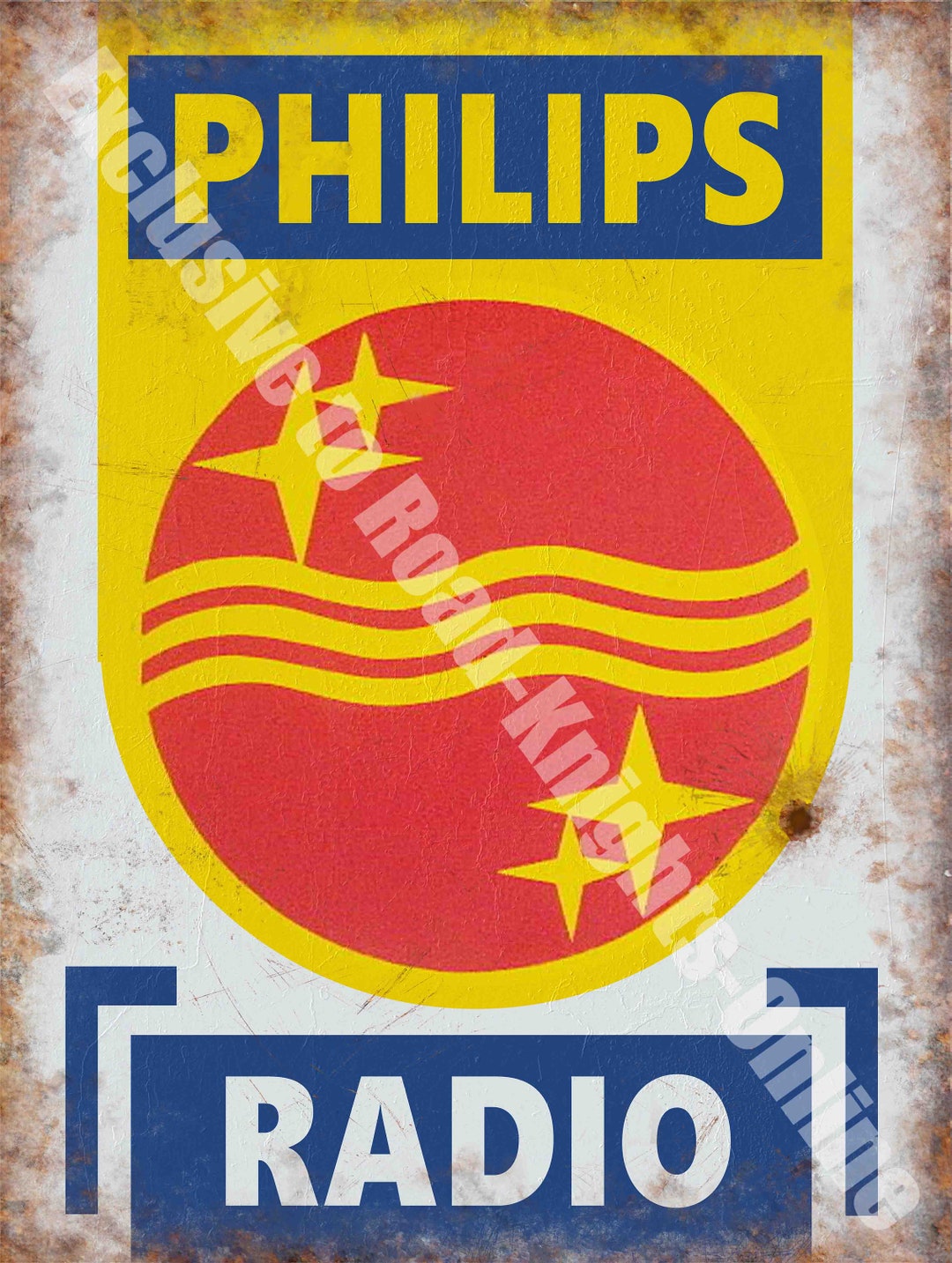 Philips Radio Retro Advert Electronic Garage Metal/steel Wall Sign - Etsy
