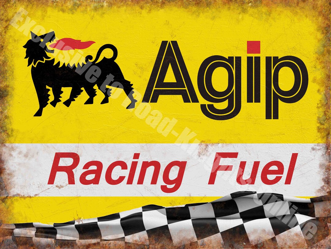 Agip Racing Fuel,134 Petrol Motor Oil Vintage Car Motorbike Metal/steel ...