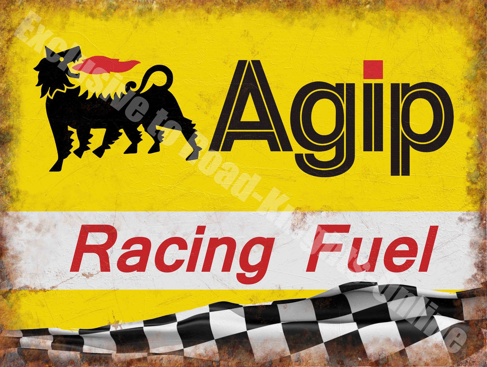 Agip Racing Fuel,134 Petrol Motor Oil Vintage Car Motorbike Metal/steel ...