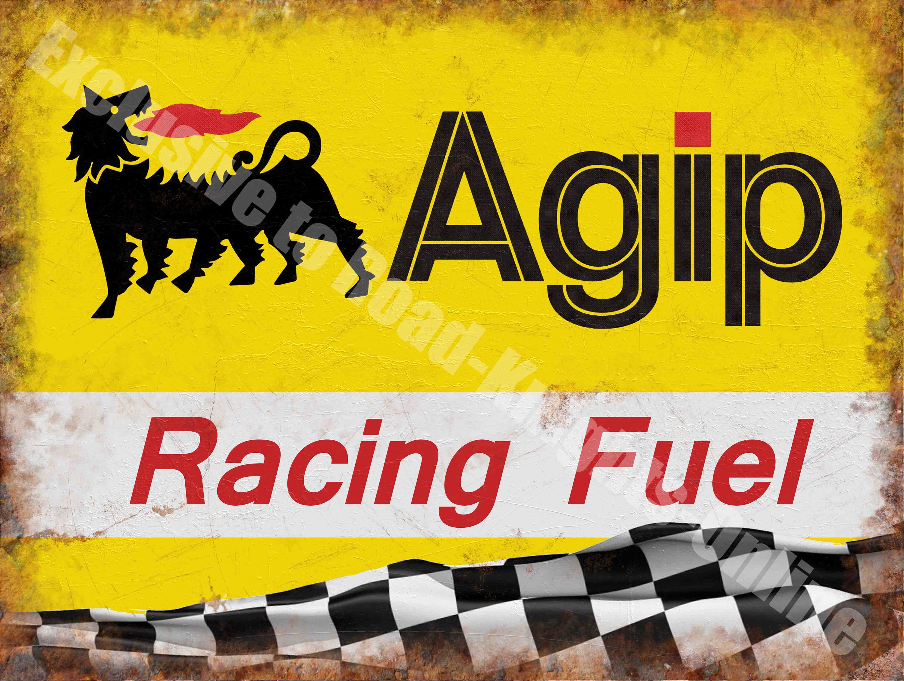 Agip Racing Fuel,134 Petrol Motor Oil Vintage Car Motorbike Metal/steel ...