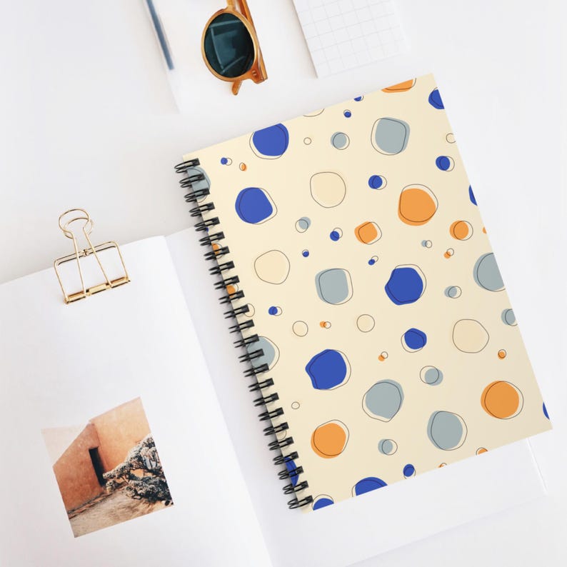 Modern Polka Dot Spiral Notebook - Ruled Line - Etsy