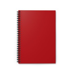 Solid Dark Red Spiral Notebook - Ruled Line - Etsy