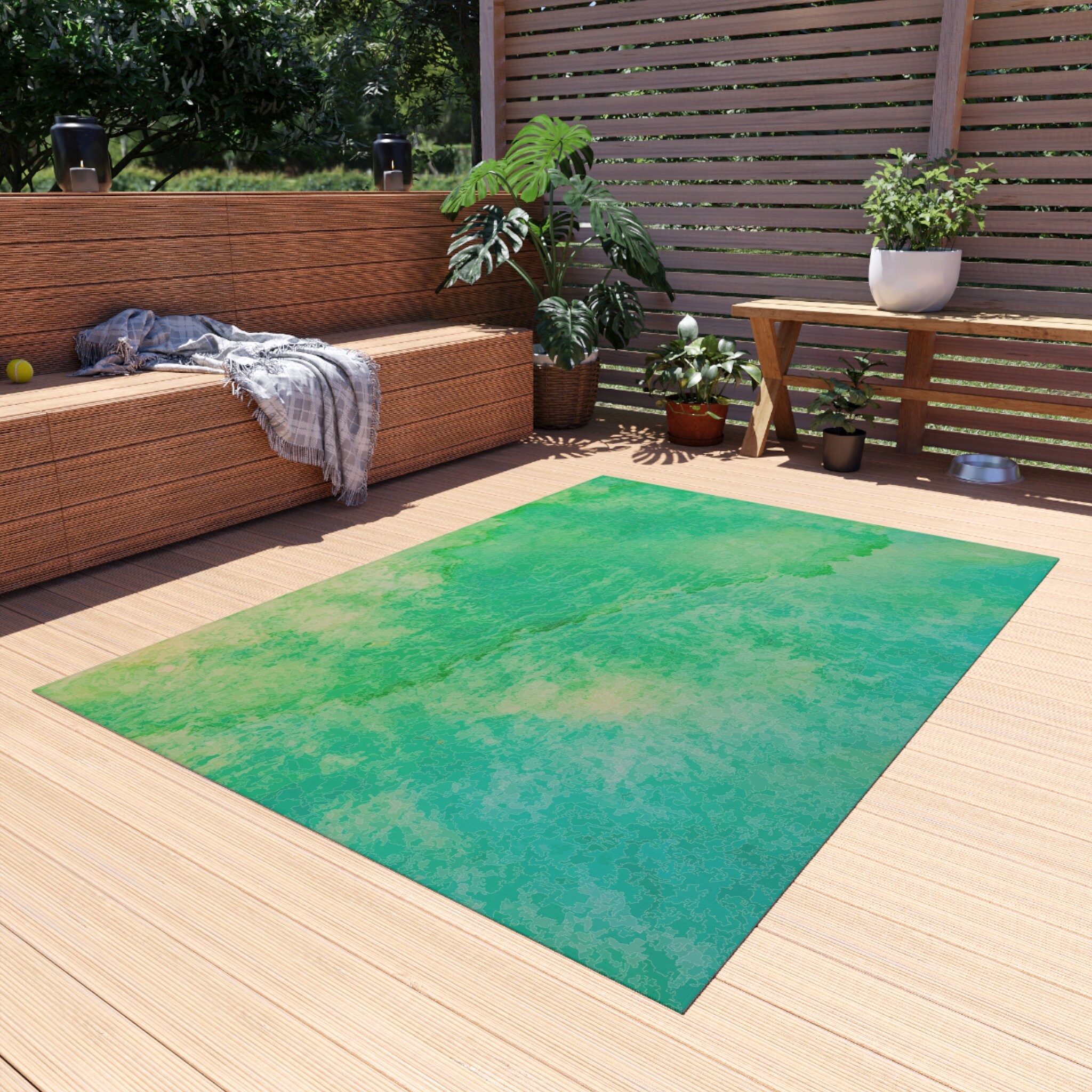 Summer Vibes: Rug Outdoor Decor the Grass is Greener on Vacation Indoor ...