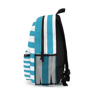 Blue and White Striped Backpack Back to School - Etsy