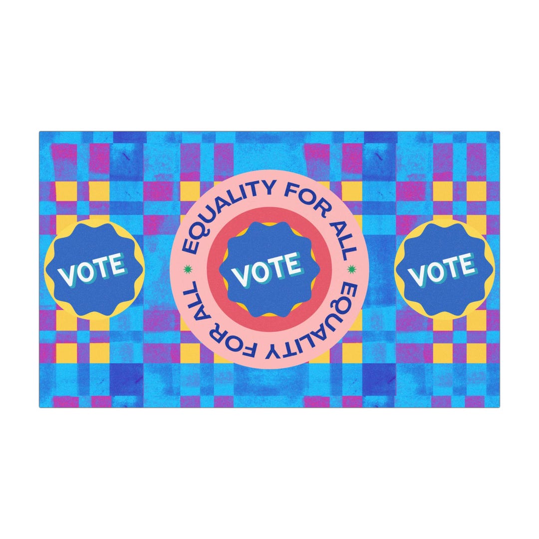 Equality for All Car Magnet: Political Vote Bumper Sticker (7.5 X 4.5 ...