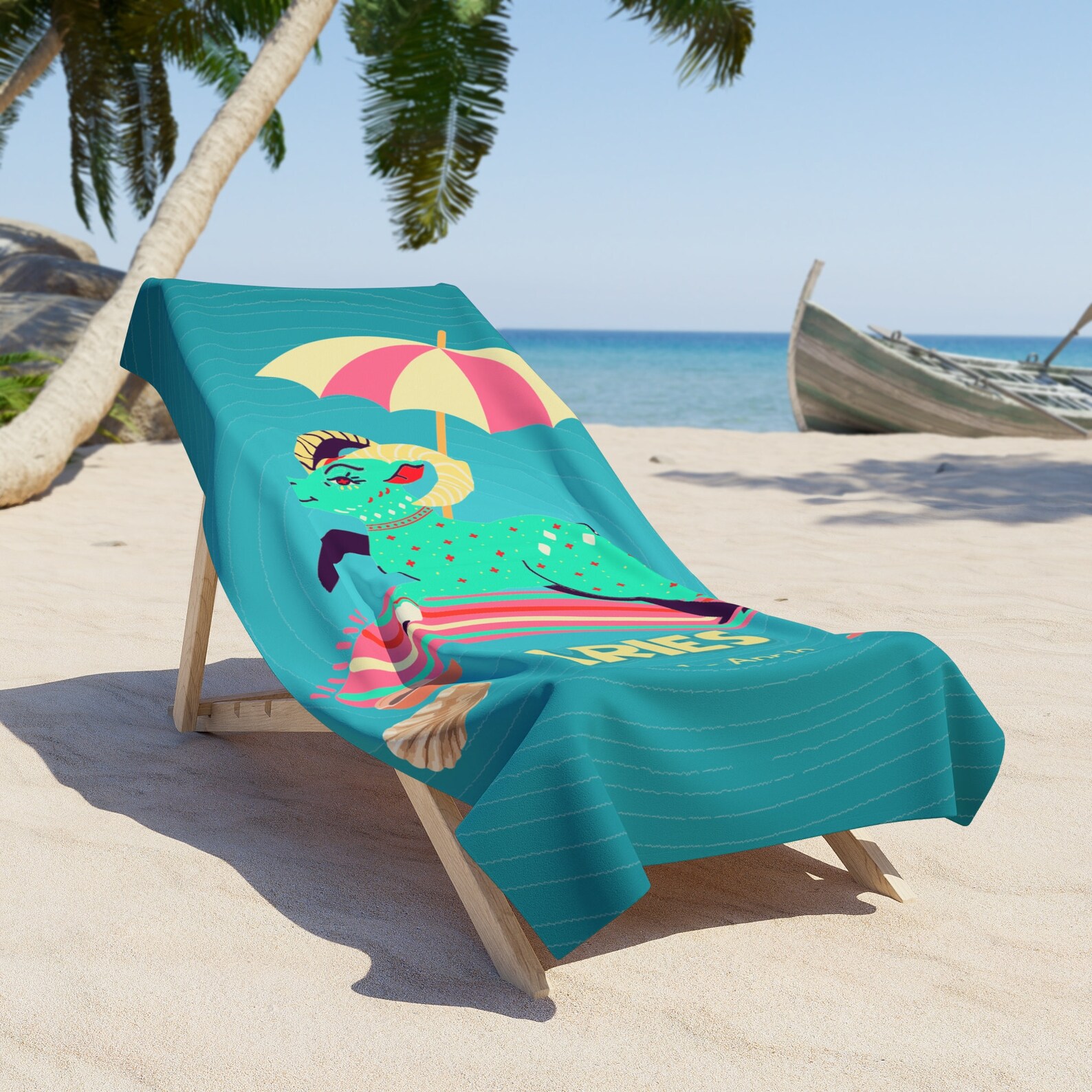 Aries Zodiac Beach Towel: Ram Astrology, Oversized Absorbent Towel - Etsy
