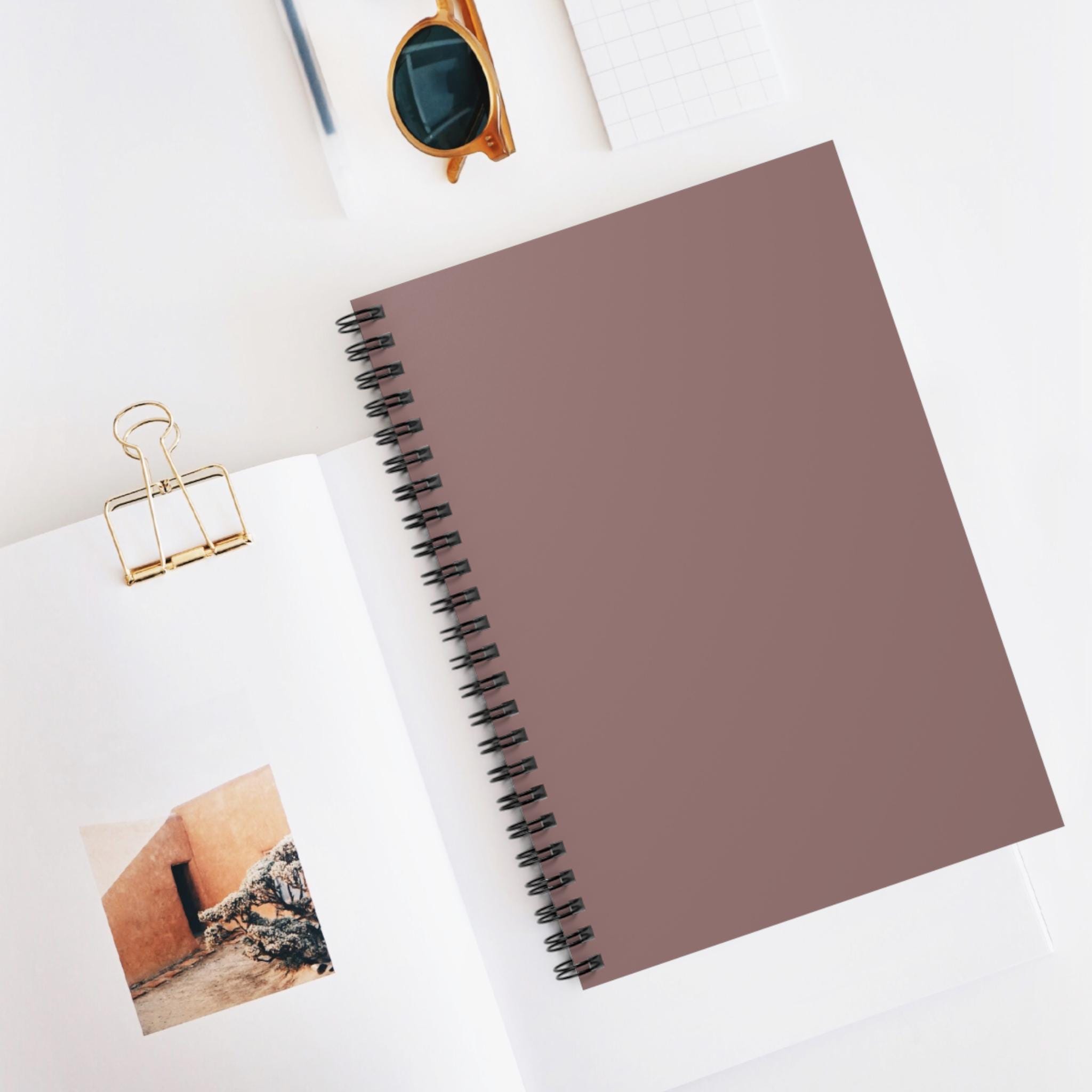 Solid Mocha Coffee Brown Spiral Notebook - Ruled Line - Etsy