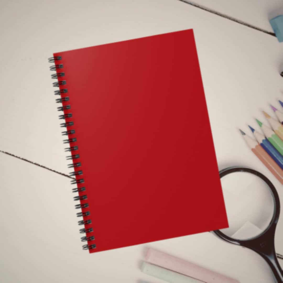 Solid Dark Red Spiral Notebook - Ruled Line - Etsy