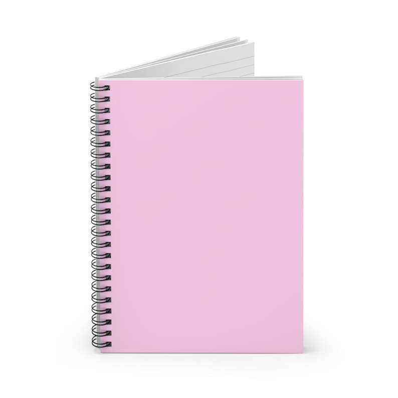 Solid Pink Blush Spiral Notebook - Ruled Line - Etsy
