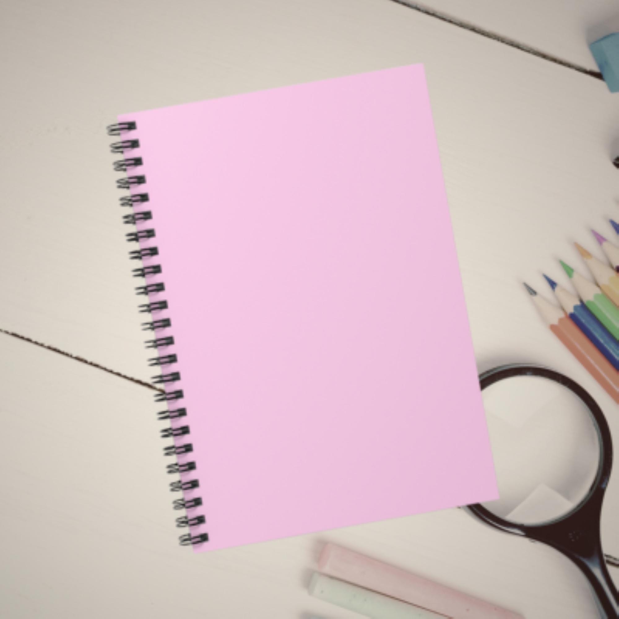 Solid Pink Blush Spiral Notebook Ruled Line - Etsy