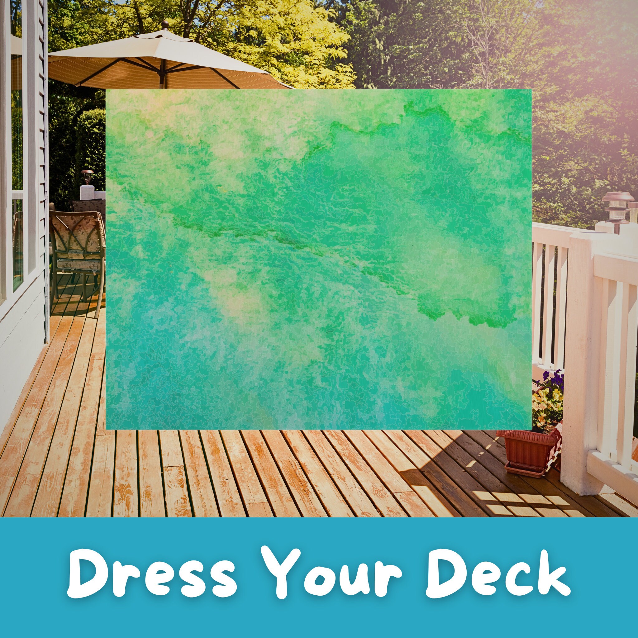 Summer Vibes: Rug Outdoor Decor the Grass is Greener on Vacation Indoor ...