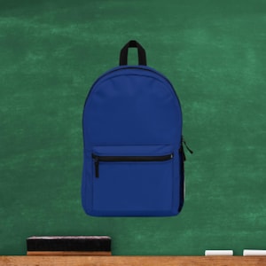 Solid Navy-blue Backpack Back to School - Etsy