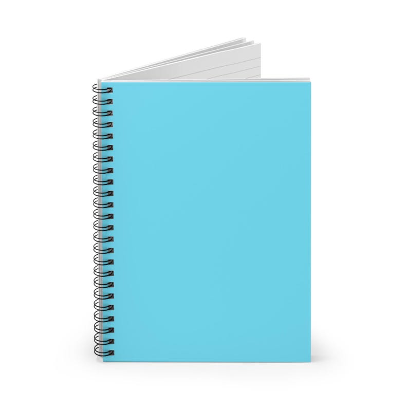 Solid Sky-blue Spiral Notebook - Ruled Line - Etsy