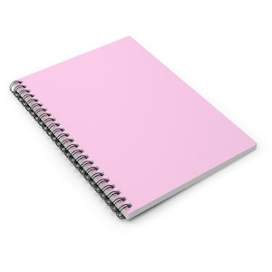 Solid Pink Blush Spiral Notebook - Ruled Line - Etsy