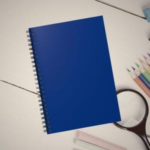 Solid Navy-blue Spiral Notebook - Ruled Line - Etsy