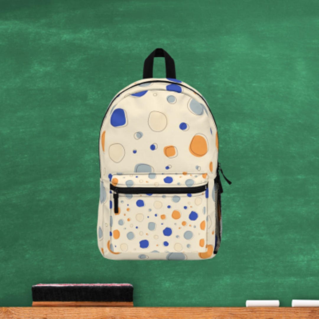 Modern Polka Dot Backpack Back to School - Etsy