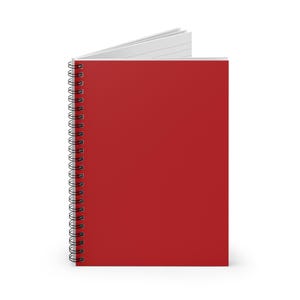 Solid Dark Red Spiral Notebook - Ruled Line - Etsy