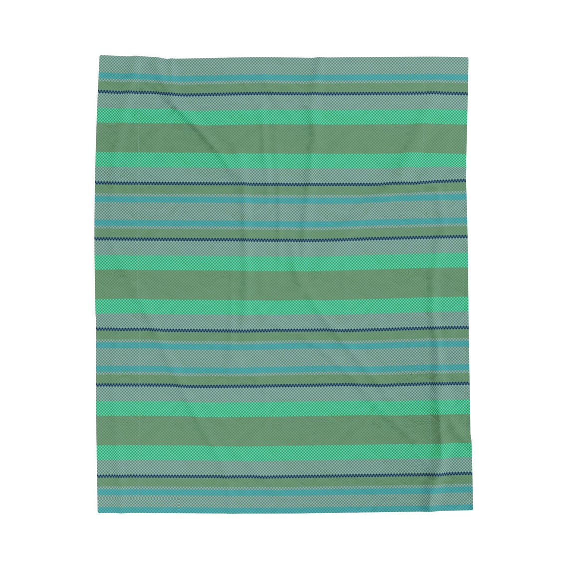 Green Striped Plush Blanket: Soft Velveteen Throw, Fall Decor - Etsy