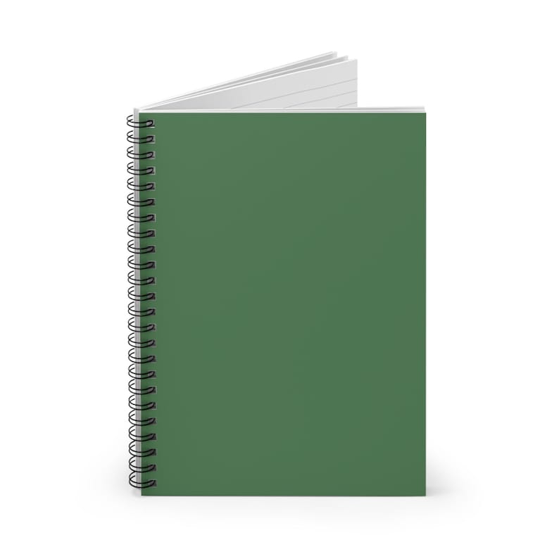 Solid Forest Green Spiral Notebook - Ruled Line - Etsy