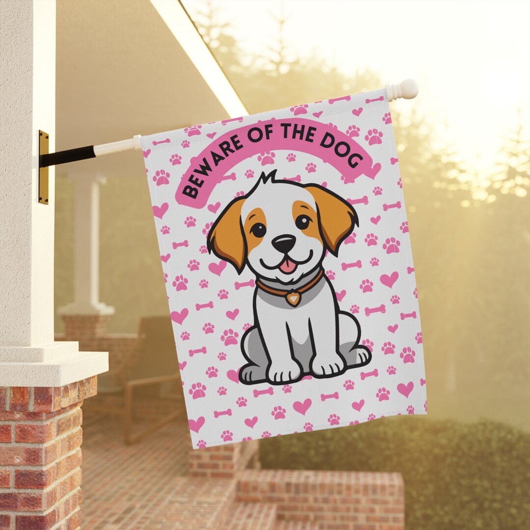 House Banner Flag Beware of the Girl Dog - Etsy