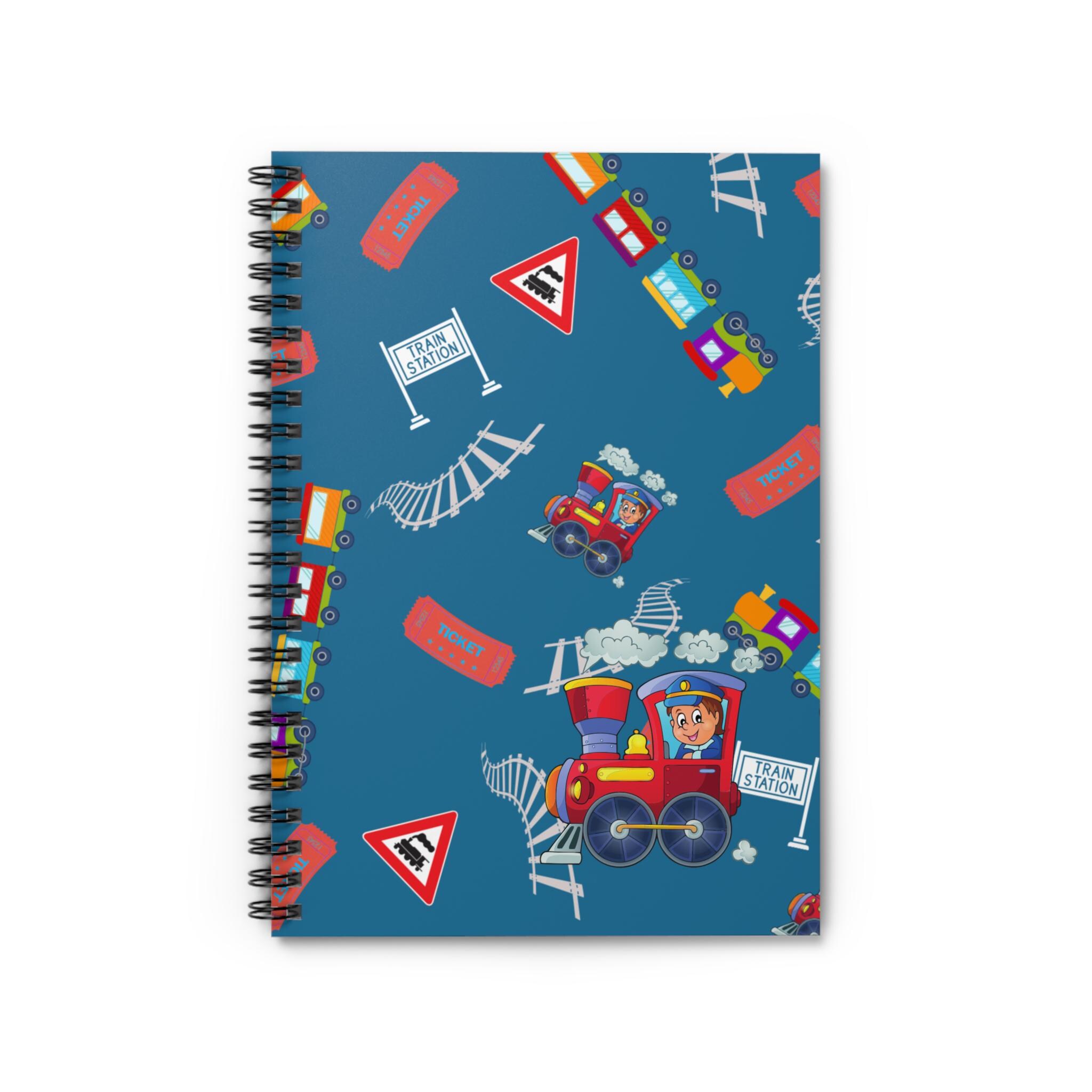 Train Lover Blue Spiral Notebook - Ruled Line - Etsy
