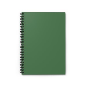 Solid Forest Green Spiral Notebook - Ruled Line - Etsy