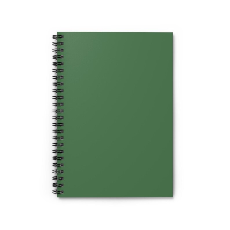 Solid Forest Green Spiral Notebook - Ruled Line - Etsy