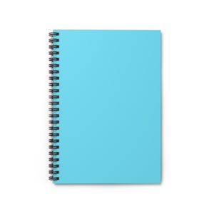 Solid Sky-blue Spiral Notebook - Ruled Line - Etsy