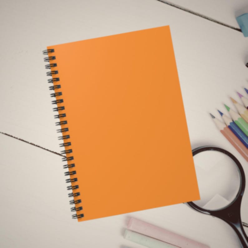 Solid Pumpkin Orange Spiral Notebook - Ruled Line - Etsy