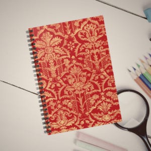 Solid Dark Red Spiral Notebook - Ruled Line - Etsy