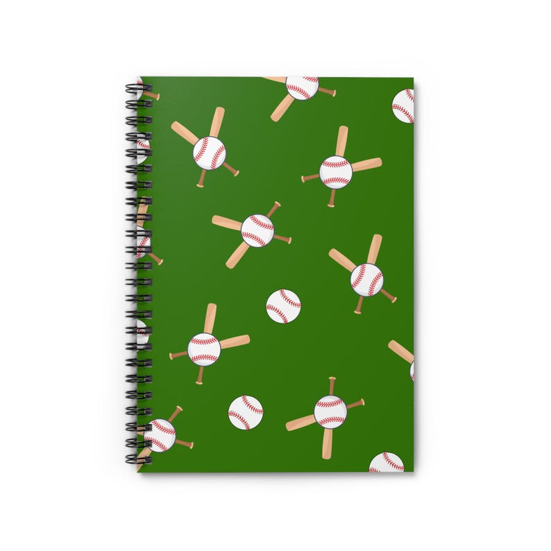 Baseball Sports Themed Spiral Notebook - Ruled Line Dark Green - Etsy