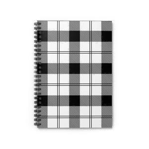 Black and White Checked Spiral Notebook - Ruled Line - Etsy