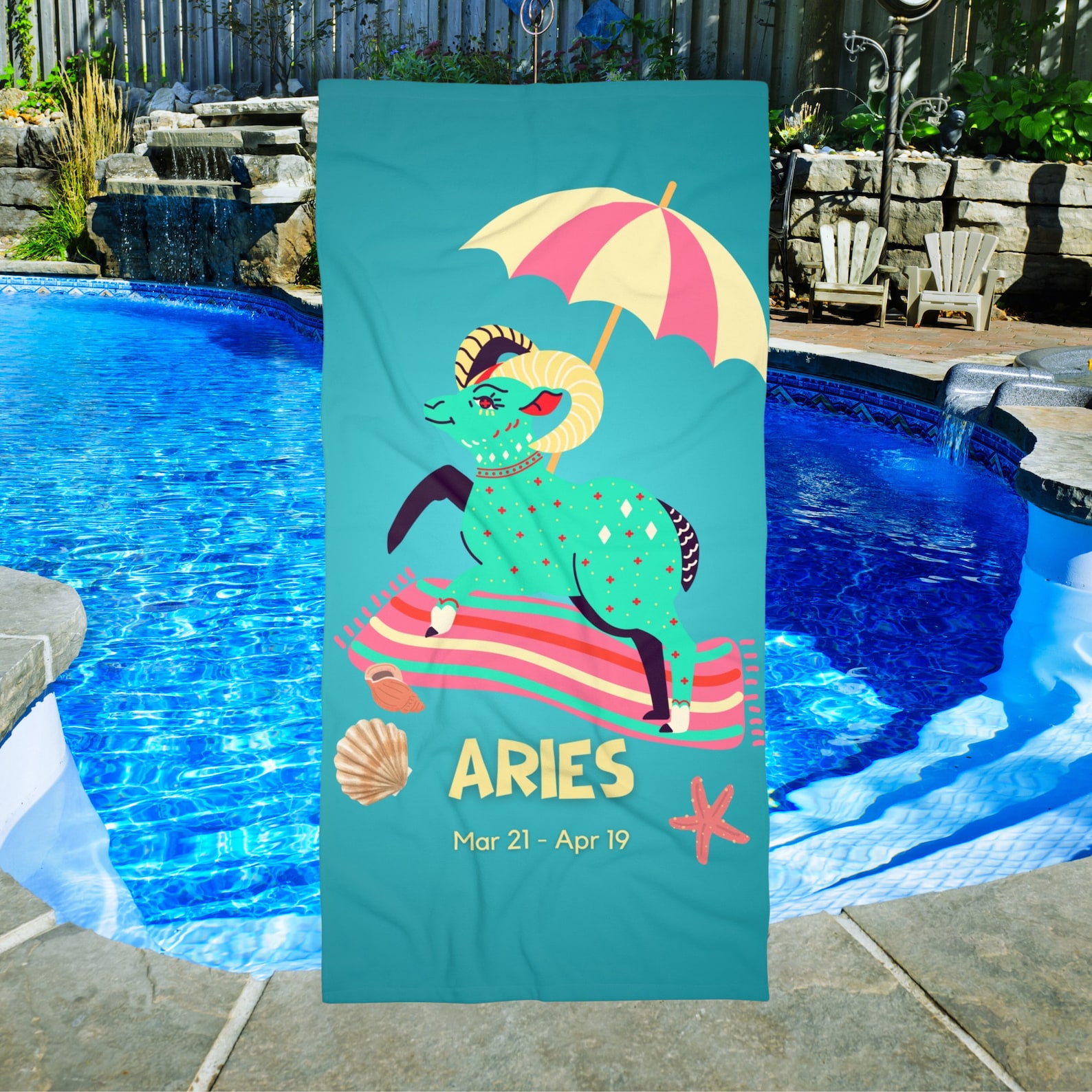 Aries Zodiac Beach Towel: Ram Astrology, Oversized Absorbent Towel - Etsy