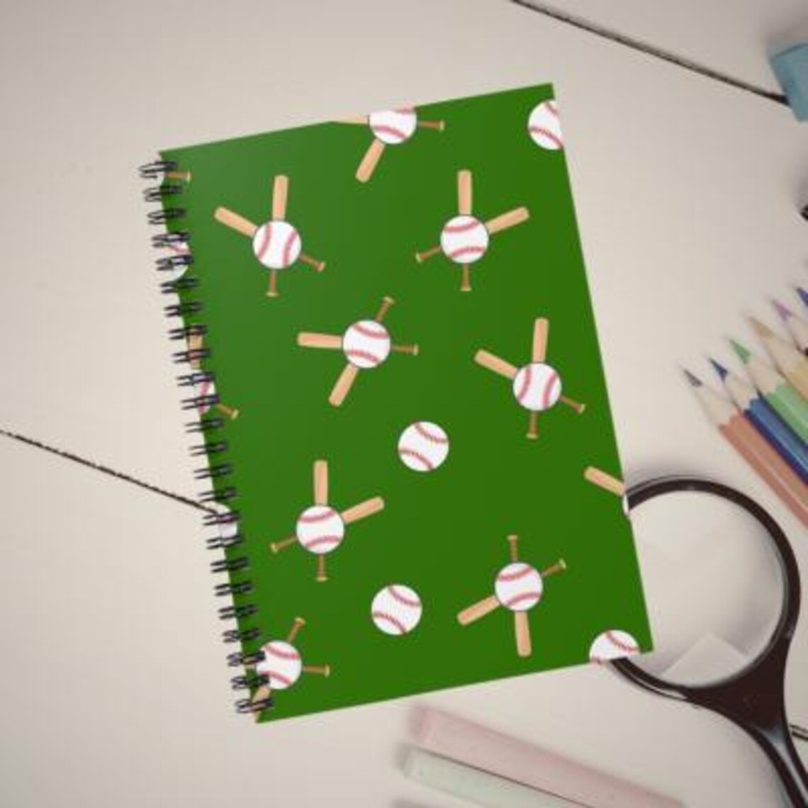 Baseball Sports Themed Spiral Notebook - Ruled Line Dark Green - Etsy