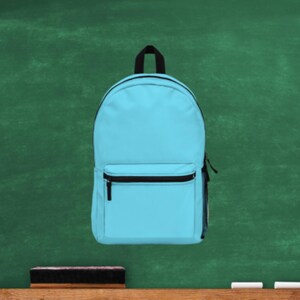 Solid Sky-blue Backpack Back to School - Etsy