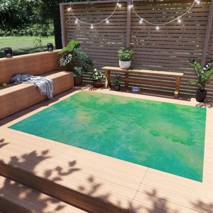 Summer Vibes: Rug Outdoor Decor the Grass is Greener on Vacation Indoor ...