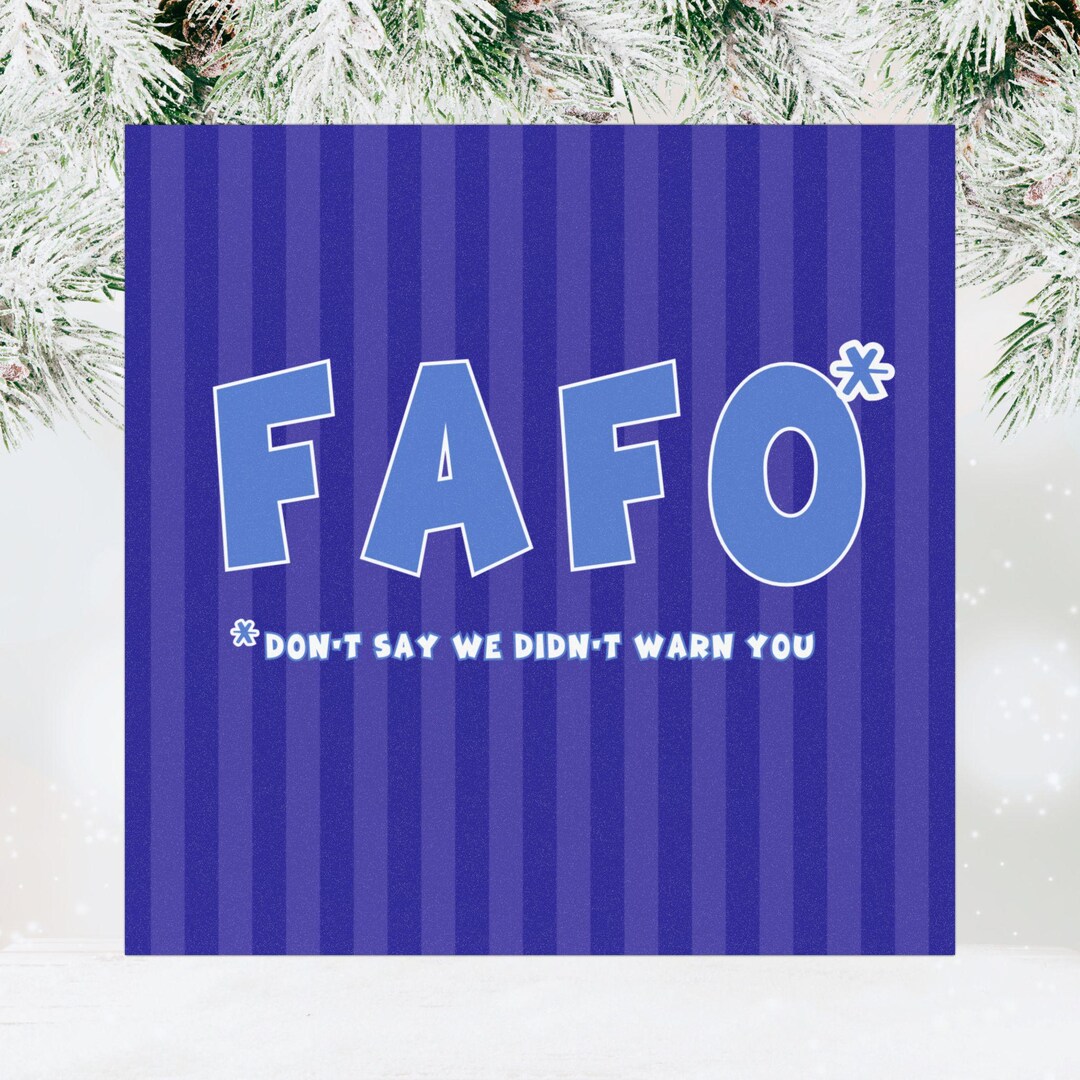 Bumper Sticker: FAFO Car Magnet 5 by 5 Holiday Bumper Stickers Kitchen ...