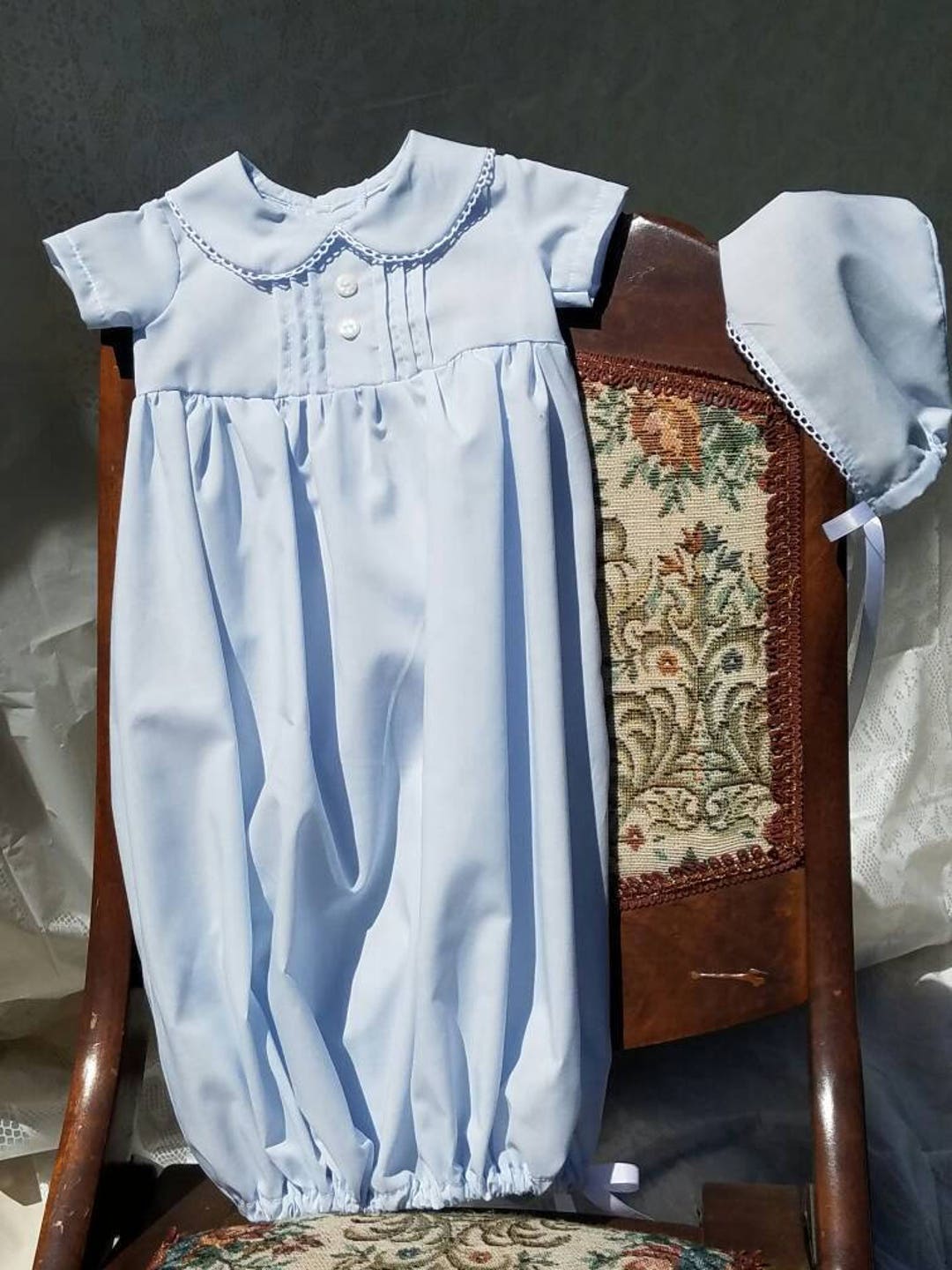 Newborn Daygown, Baby Boy Layette, Boy Coming Home Gown, Baby Boy First ...
