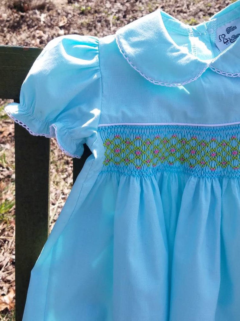 Girls Hand Smocked Dress, Vintage Style Girls Dress, Baby Girl Dress ...