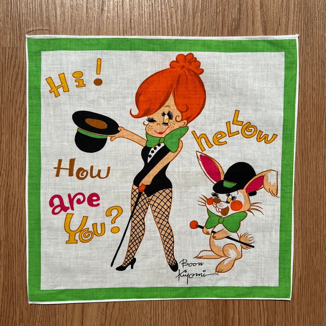 Vintage90s Cartoon / Anime Handkerchief - Etsy