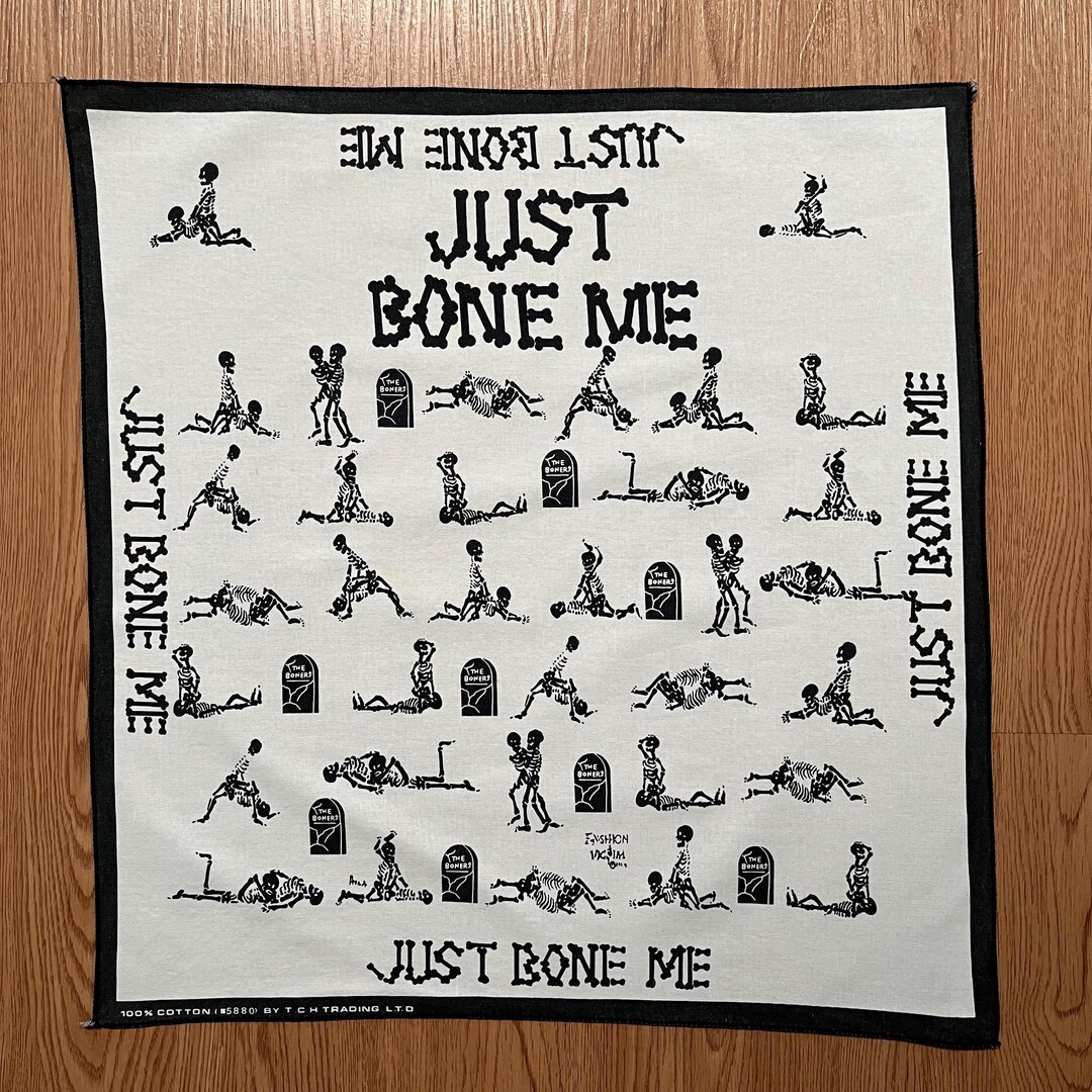 Vintage90s Just Bone Me Sex Handkerchief - Etsy