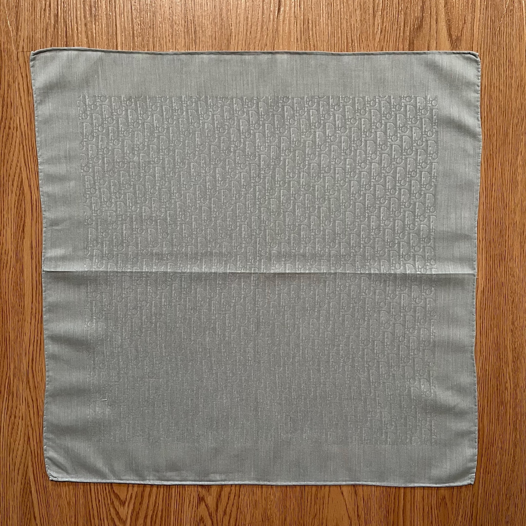 Vintage Christian Dior Monogram Handkerchief - Etsy