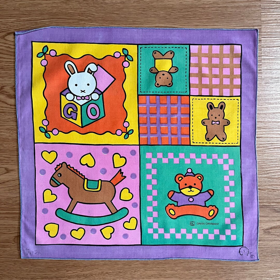 Vintage90s Cartoon / Anime Handkerchief - Etsy