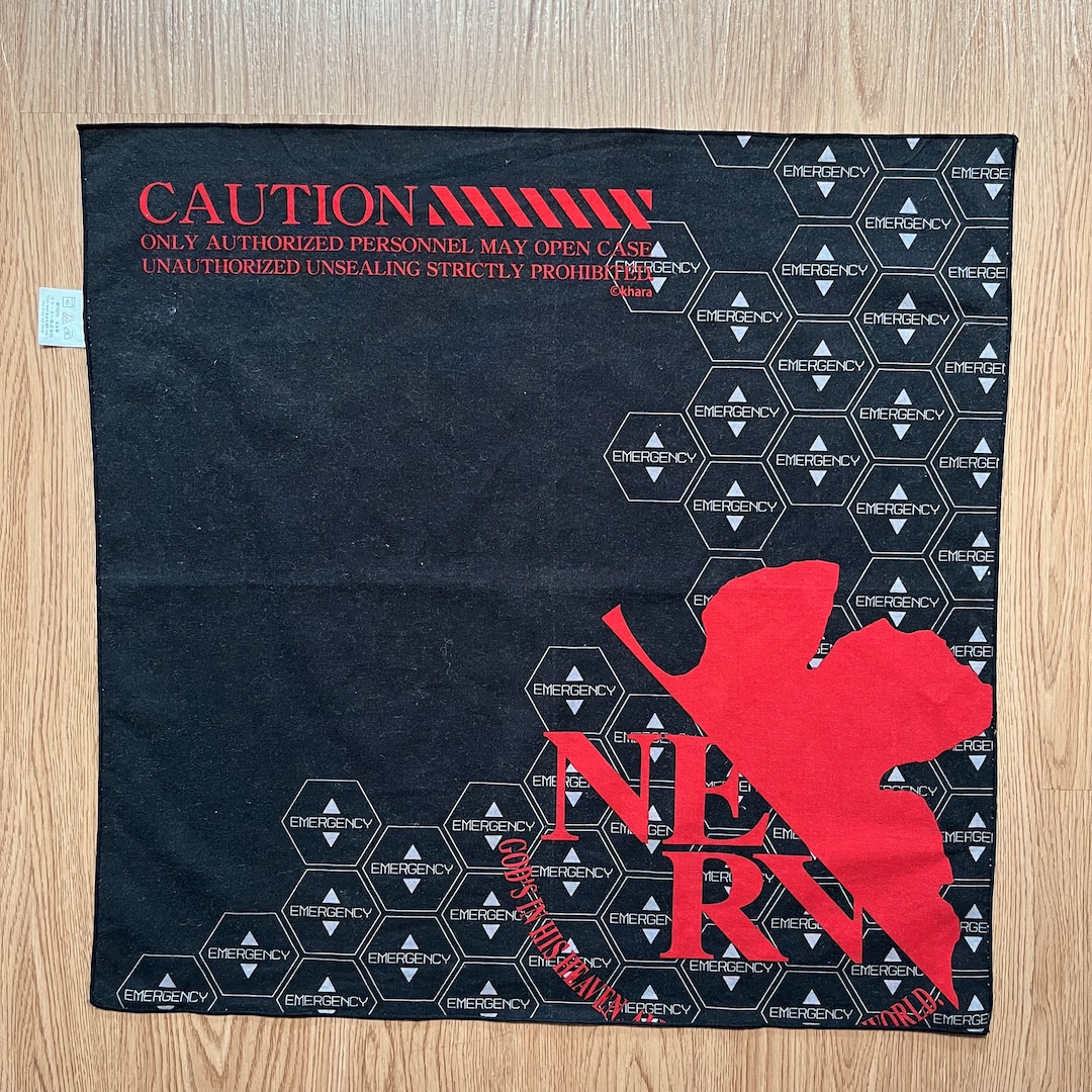 Vintage90s Evangelion Neon Genesis / NERV / Anime Handkerchief. - Etsy