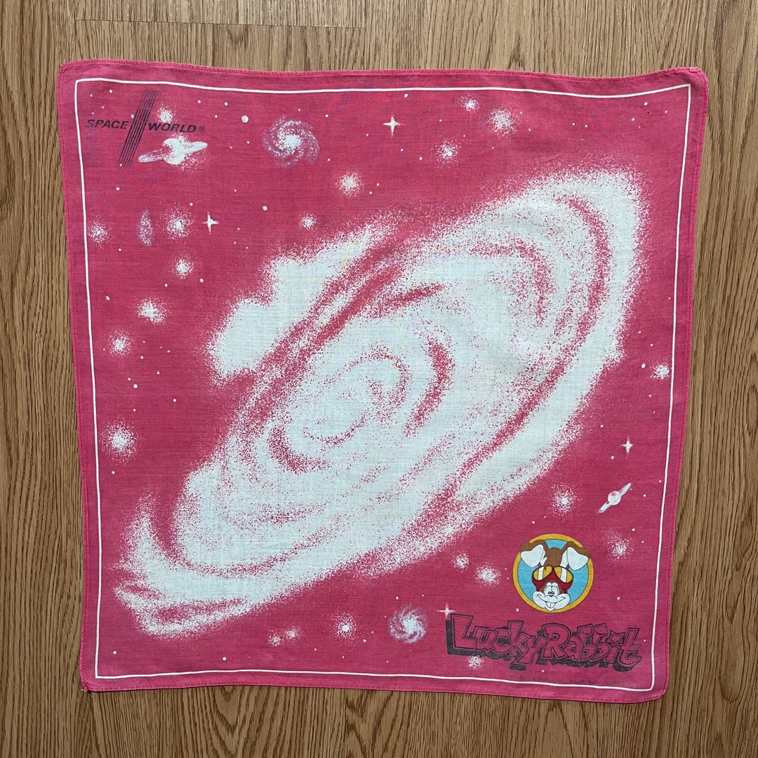 Vintage Space World Lucky Rabbit / Susumu Matsushita Handkerchief - Etsy