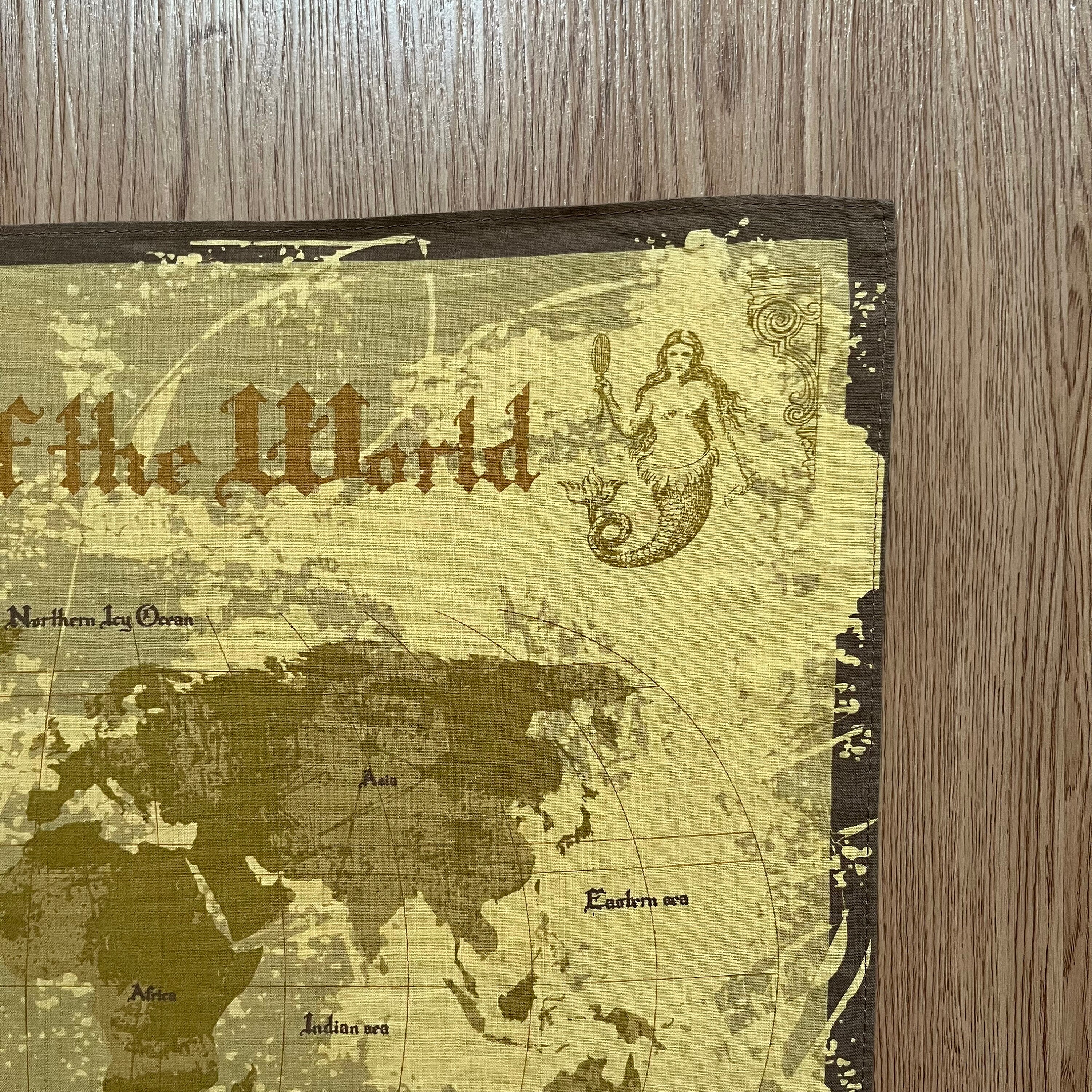 Vintage Map of the World Fin the Treasure Handkerchief - Etsy